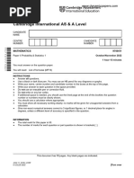 As Level Statistics p1 Past Papers | PDF