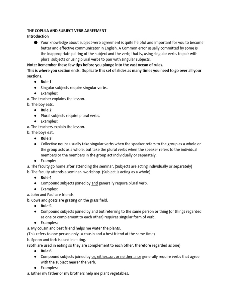 Sva Outline | PDF | Grammatical Number | Plural