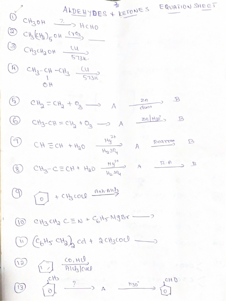 Equation Sheet-Organic | PDF