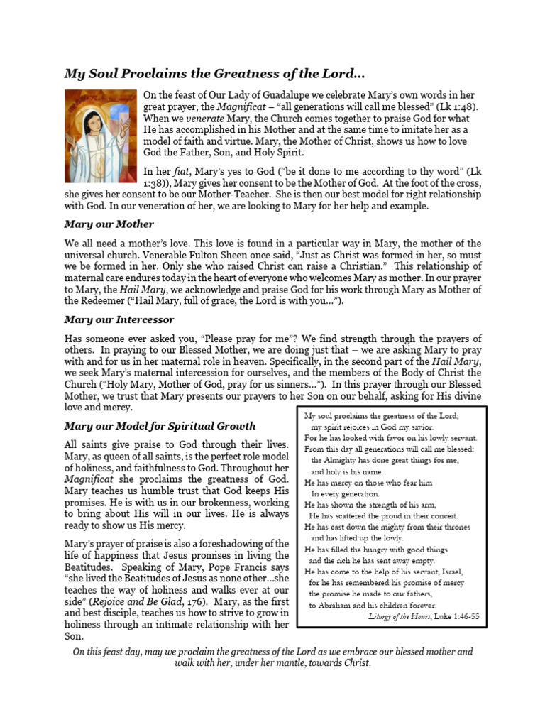 Celebrating Mary: Model of Faith and Intercession | PDF | Mary, Mother ...