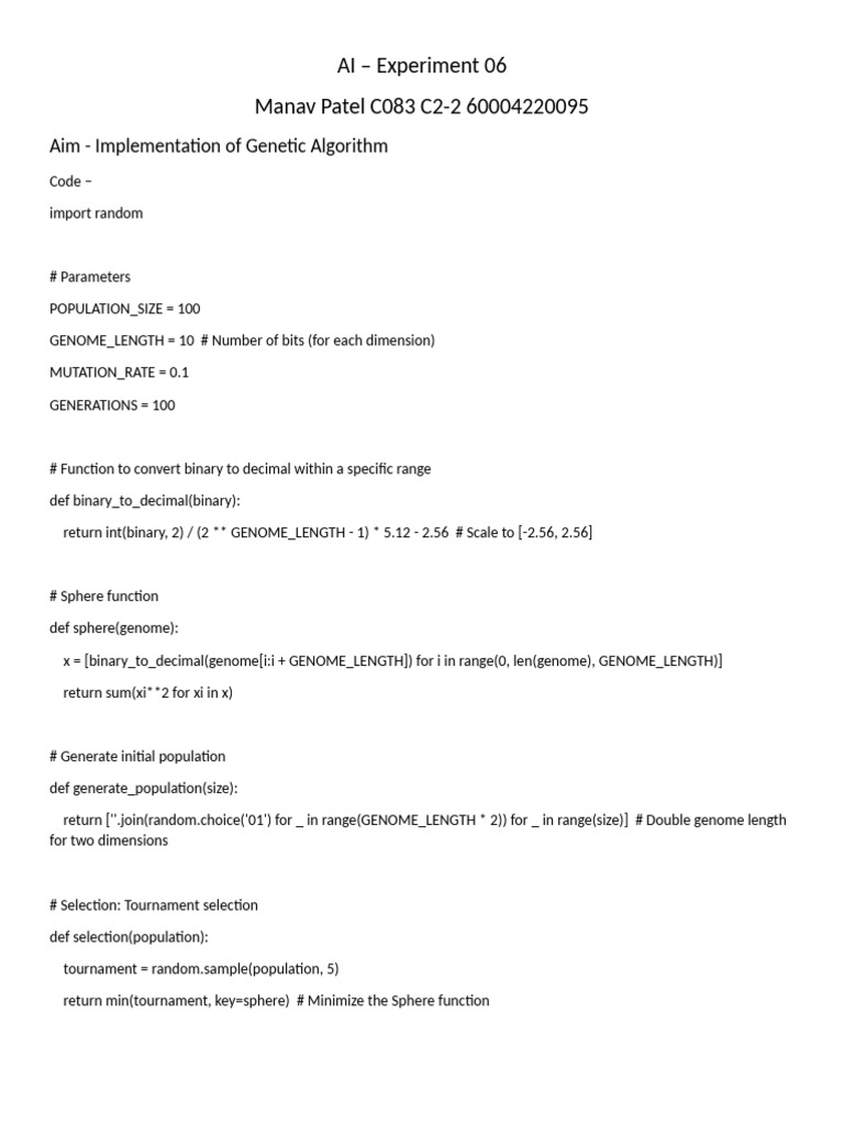 AI Expt 06 | PDF | Teaching Methods & Materials