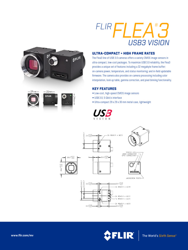 FL3 U3 Datasheet | PDF | Imaging | Film And Video Technology