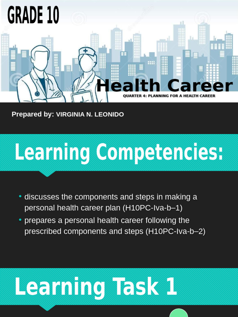 Q4-PPT-Health10 - Lesson 1 (Health Career) | PDF | Decision Making ...