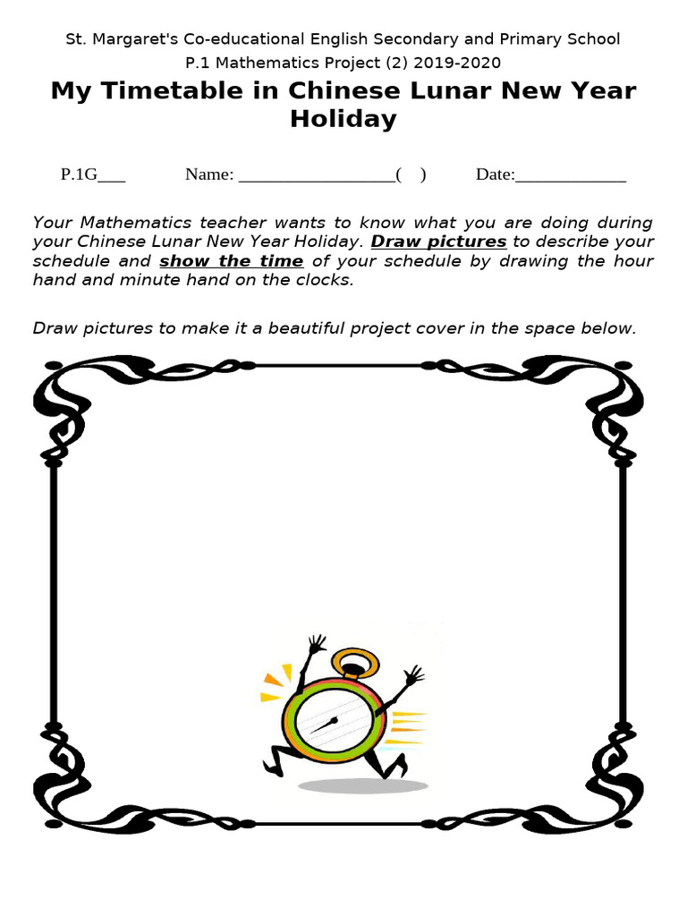 1920 MATH P1 Project Telling Time 2 | PDF | Clock
