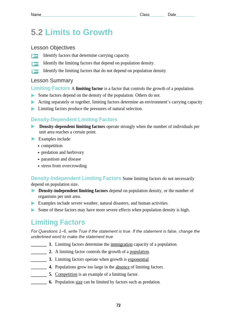 WS 5 2 Limits To Growth | PDF | Natural Environment | Ecology