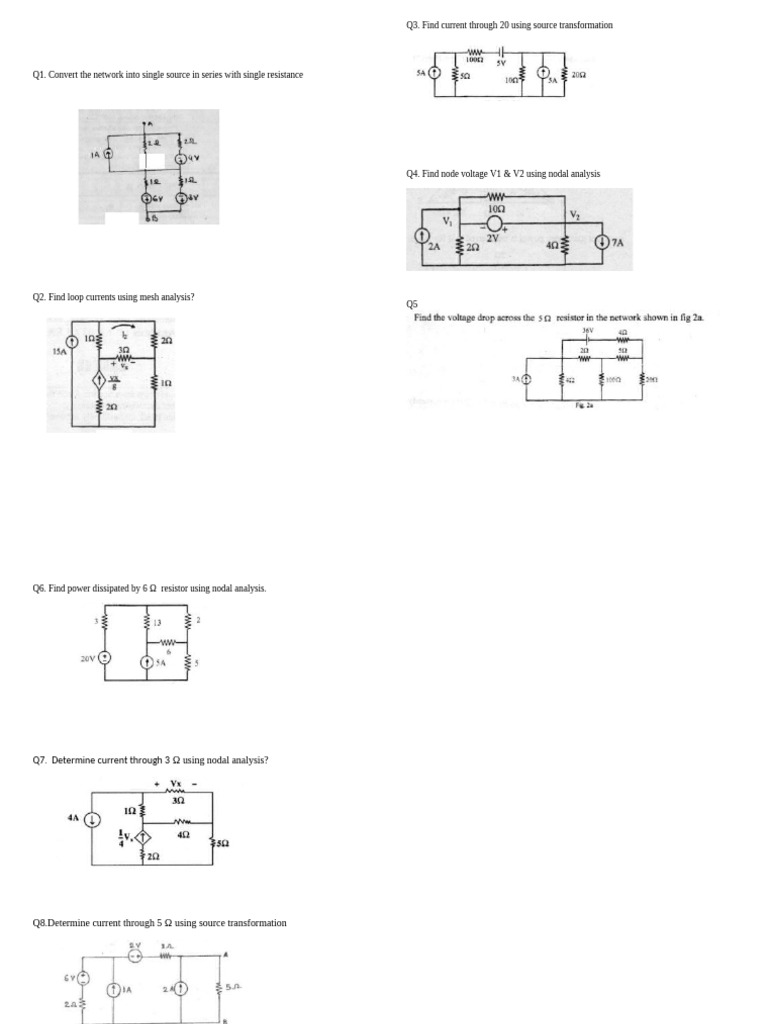 Circuit Analysis Techniques and Solutions | PDF | Science & Mathematics
