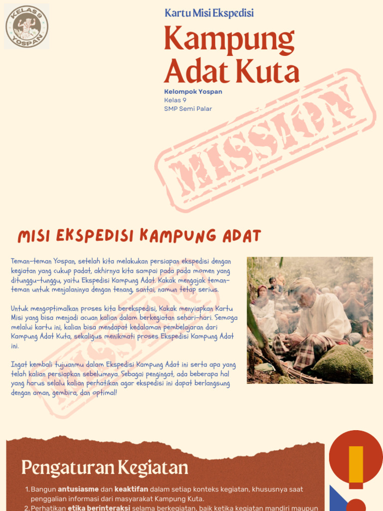 Ekspedisi Pembelajaran Kampung Adat Kuta | PDF