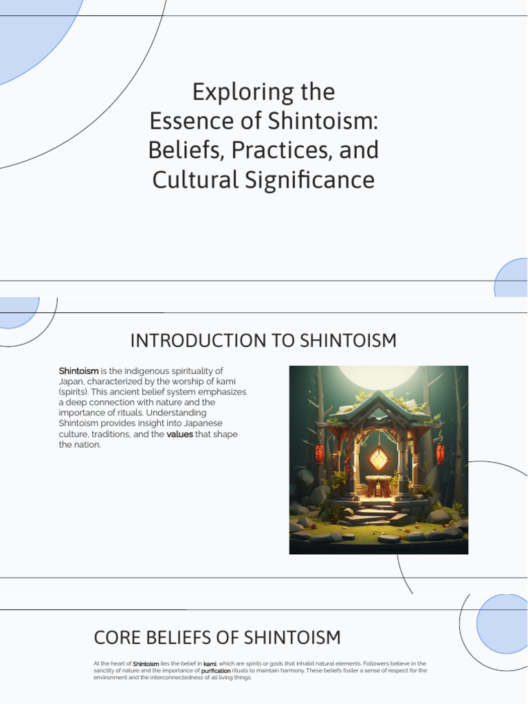 Slidesgo Exploring The Essence of Shintoism Beliefs Practices and Cultural Significance ...