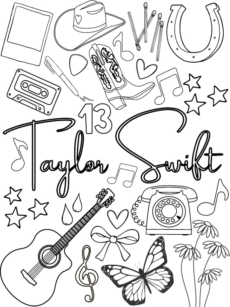 Taylor Swift Eras Coloring Pages | PDF