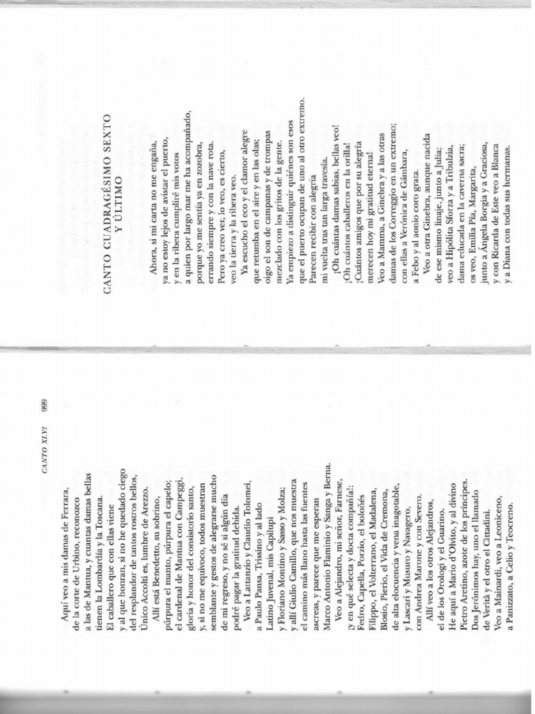 Orlando Furioso - 46 (Fragmentos) | PDF