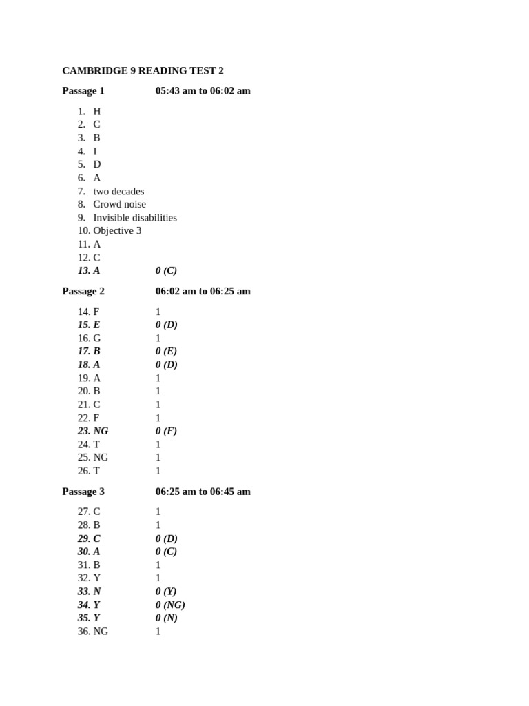 Cambridge 9 Reading Test 2 Insights | PDF | Reading Comprehension ...