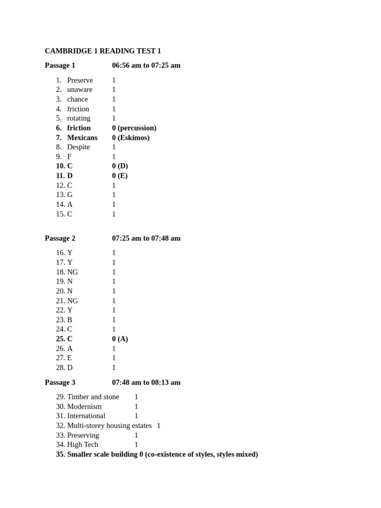 Cambridge 1 Reading Test 1 Guide | PDF | Speed Reading | International ...