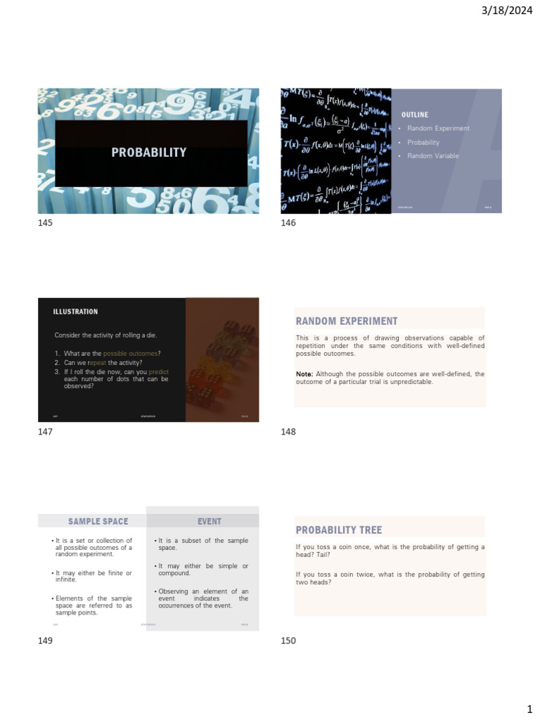 Probability | PDF | Probability | Randomness Probability | PDF | Probability | Randomness