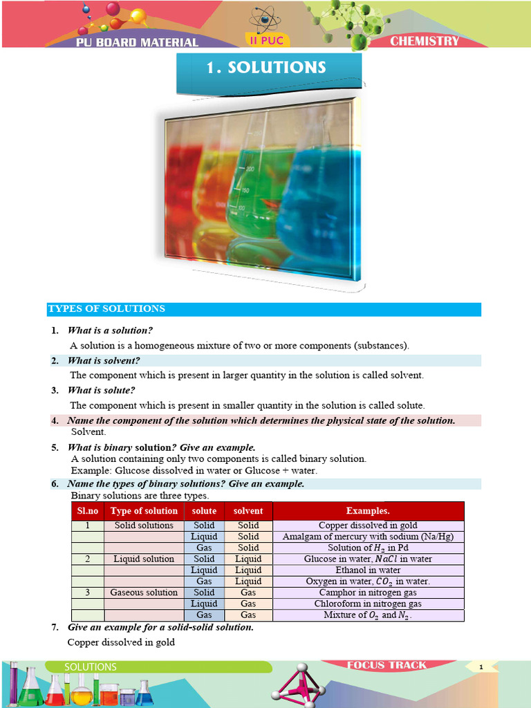 Types and Concentrations of Solutions | PDF | Osmosis | Solubility