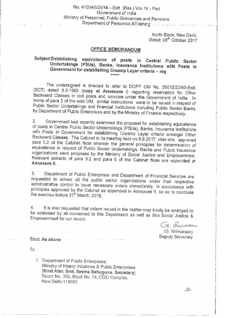 Dopt Letter | PDF | Government Of India | Economies