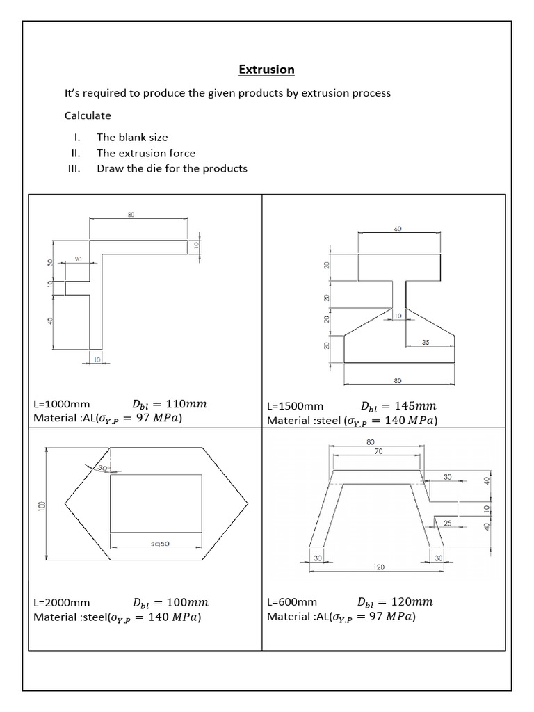Sheet 4 Extrusion | PDF | Teaching Methods & Materials | Home & Garden