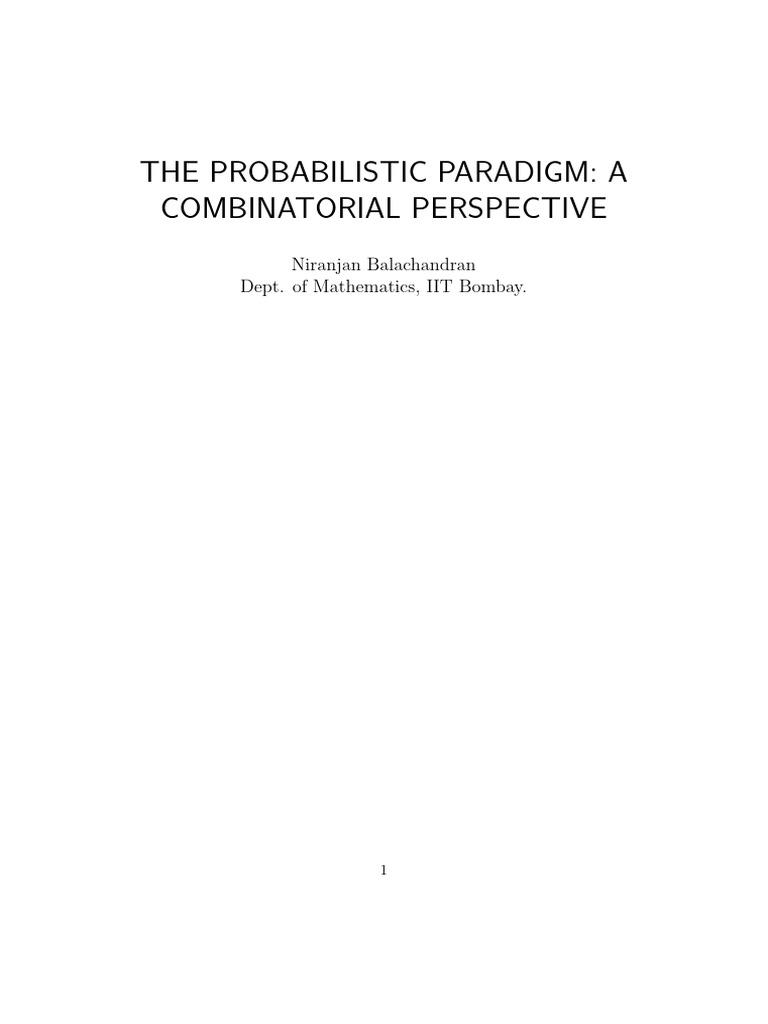 Probabilistic Paradigm Combin-Chap 1-6 | PDF | Combinatorics ...