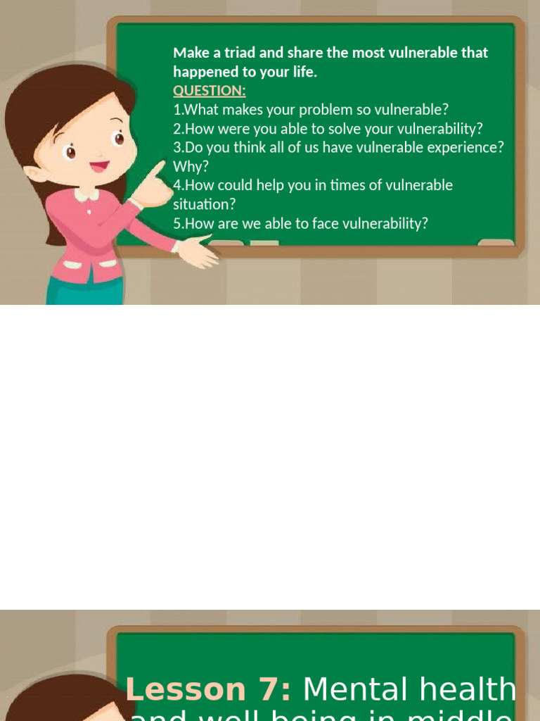 Lesson 7 Mental Health and Well Being | PDF | Personality Disorder ...