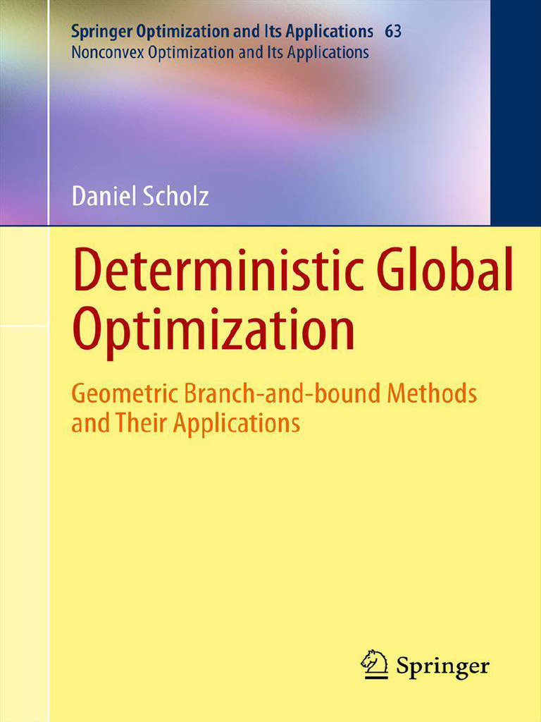 Deterministic Global Optimization - Geometric Branch-And-bound Methods ...