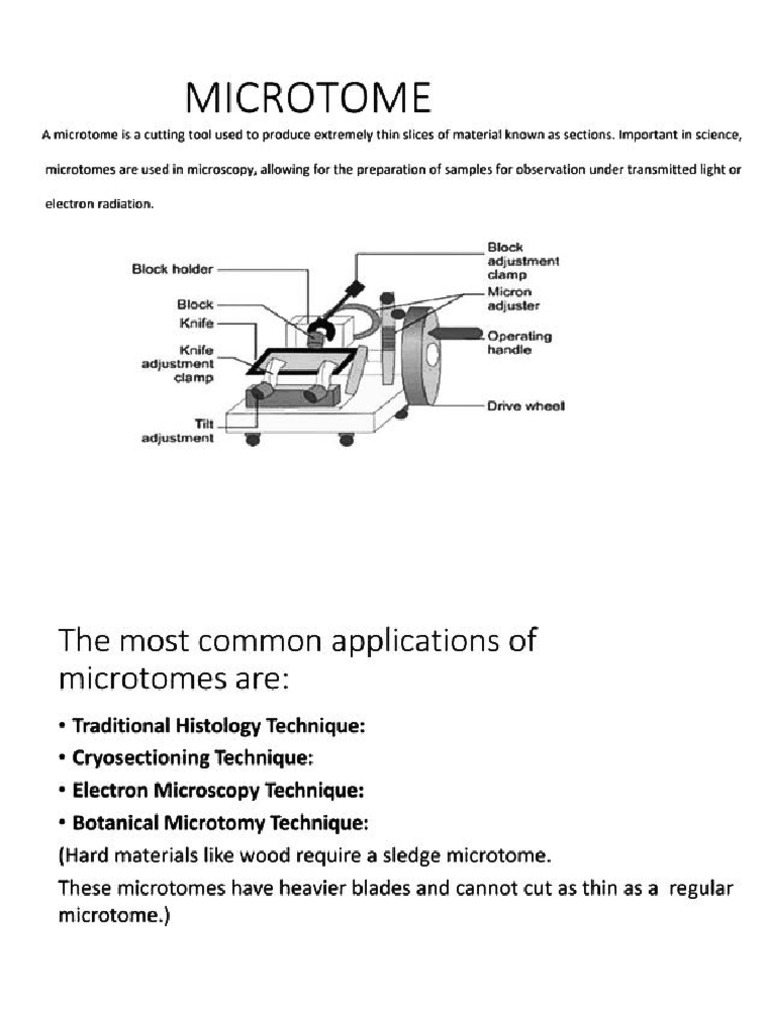 Microtome and Its Types | PDF