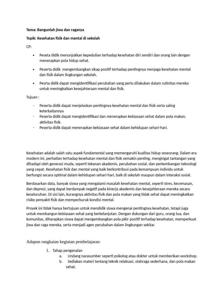 Modul P5-Contoh | PDF | Gaya Hidup