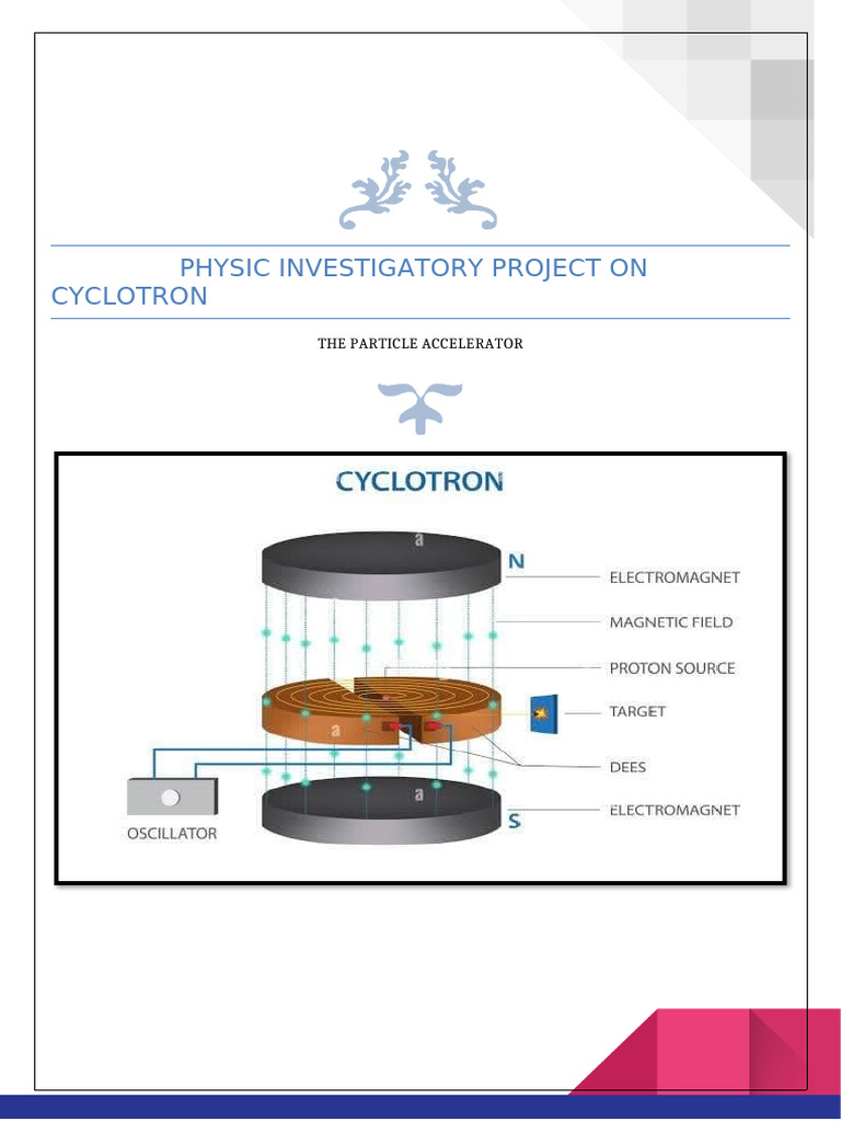 CYCLOTRON AND ITS WORKING IN MS WORD | PDF | Particle Accelerator | Physical Sciences