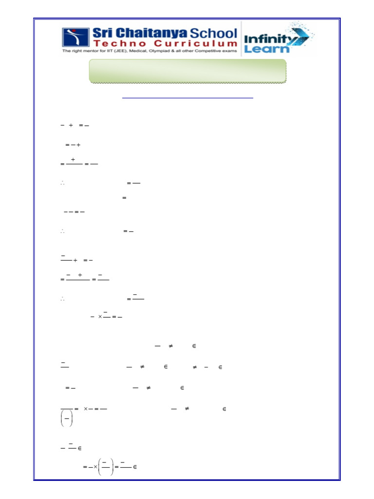 Intso-Mtso Viii Class Rational Numbers-4 Sol | PDF | Numbers ...