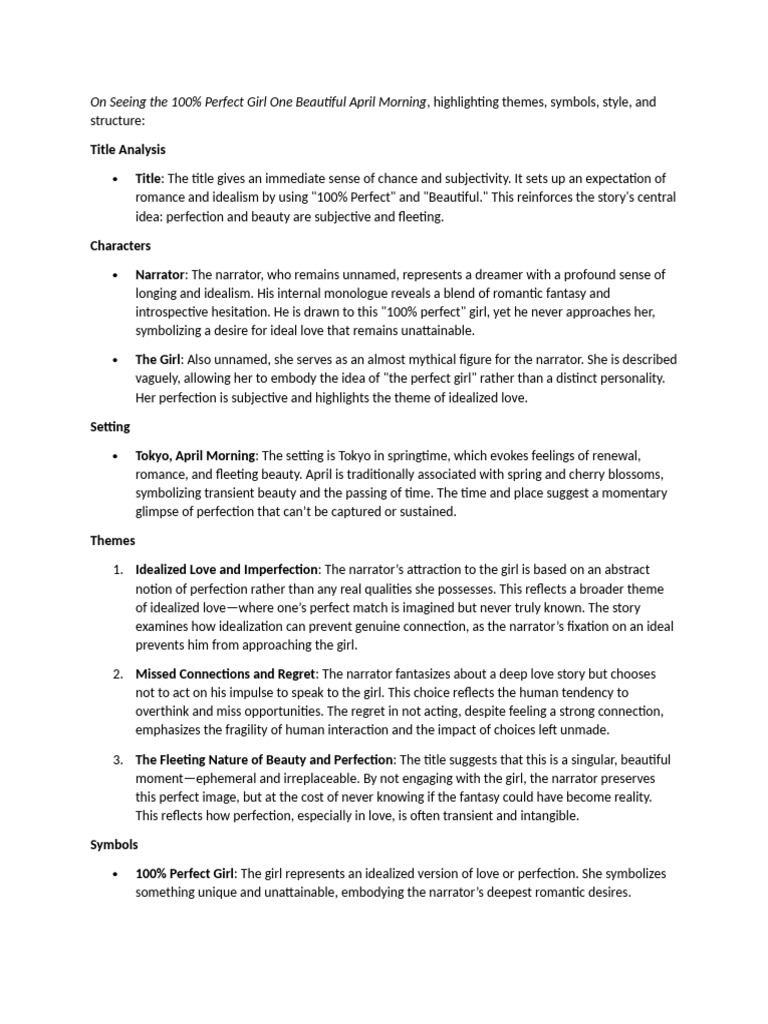 Annotation On Seeing 100 % Love | PDF | Beauty | Romance (Love)