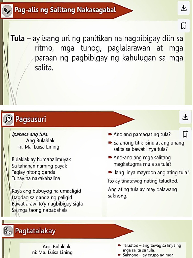 Filipino - Pagsulat NG Tula | PDF