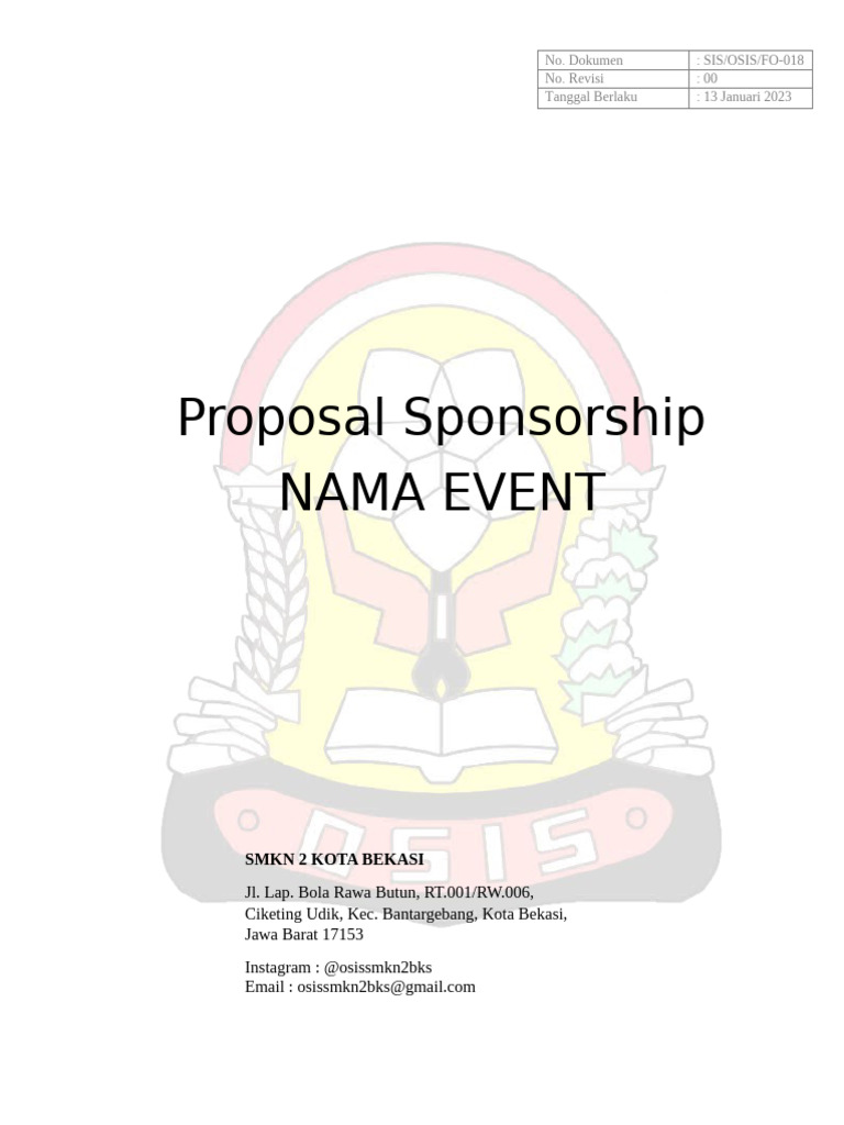 Proposal Sponsorship | PDF | Bisnis | Seni