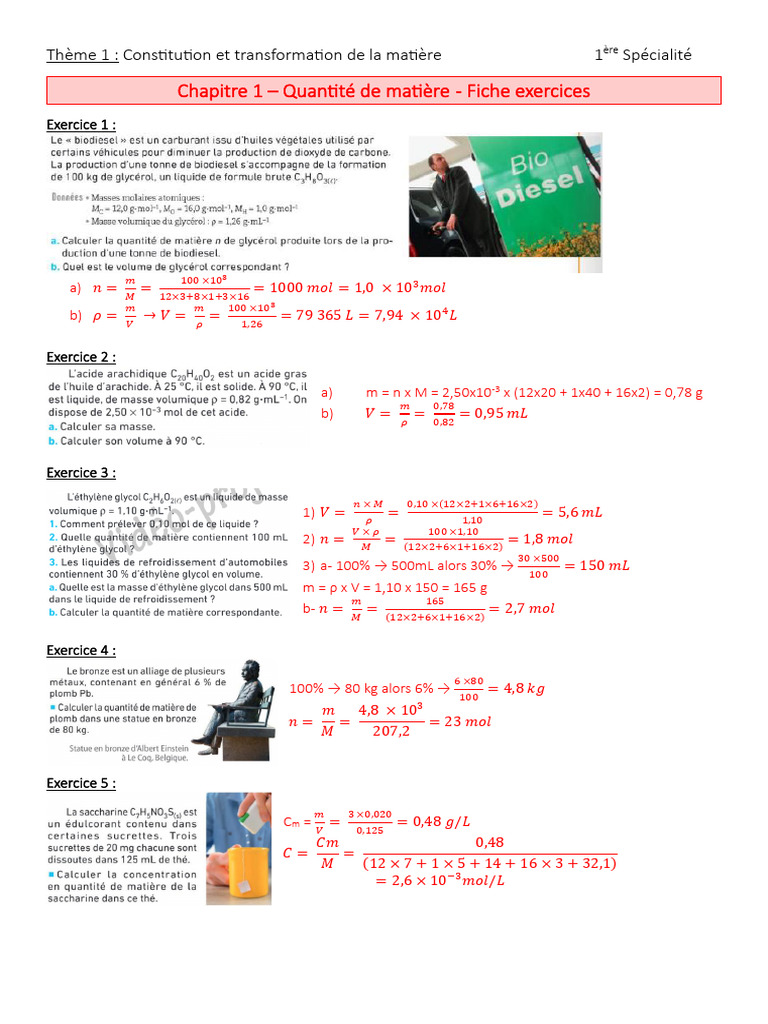 Correction Fiche Exercice | PDF | Teaching Methods & Materials