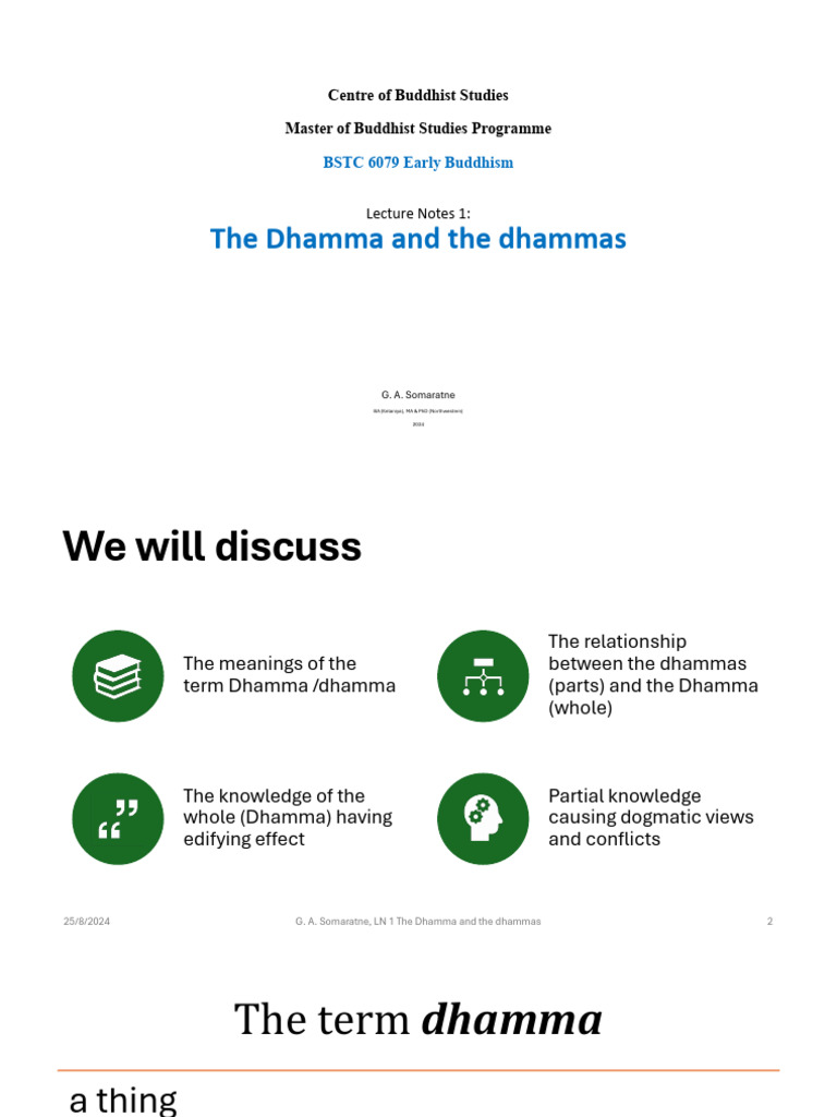 Understanding Dhamma and Dhammas | PDF | Four Noble Truths | Experience