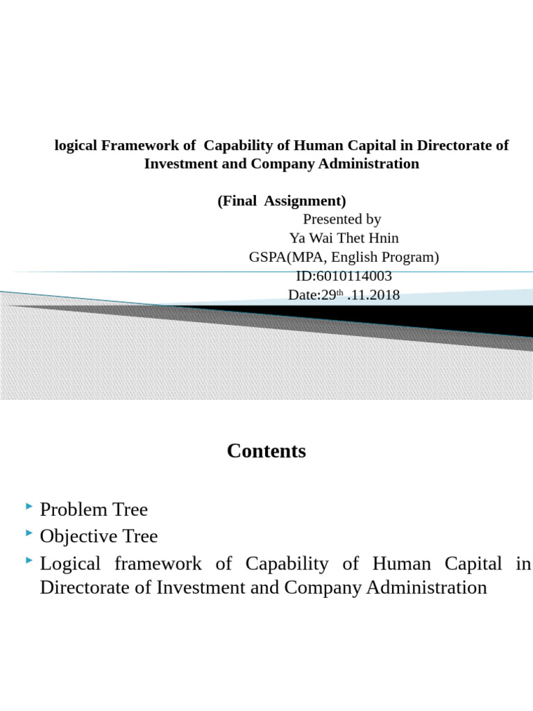 Final Logical Framework | PDF | Employment | Investing