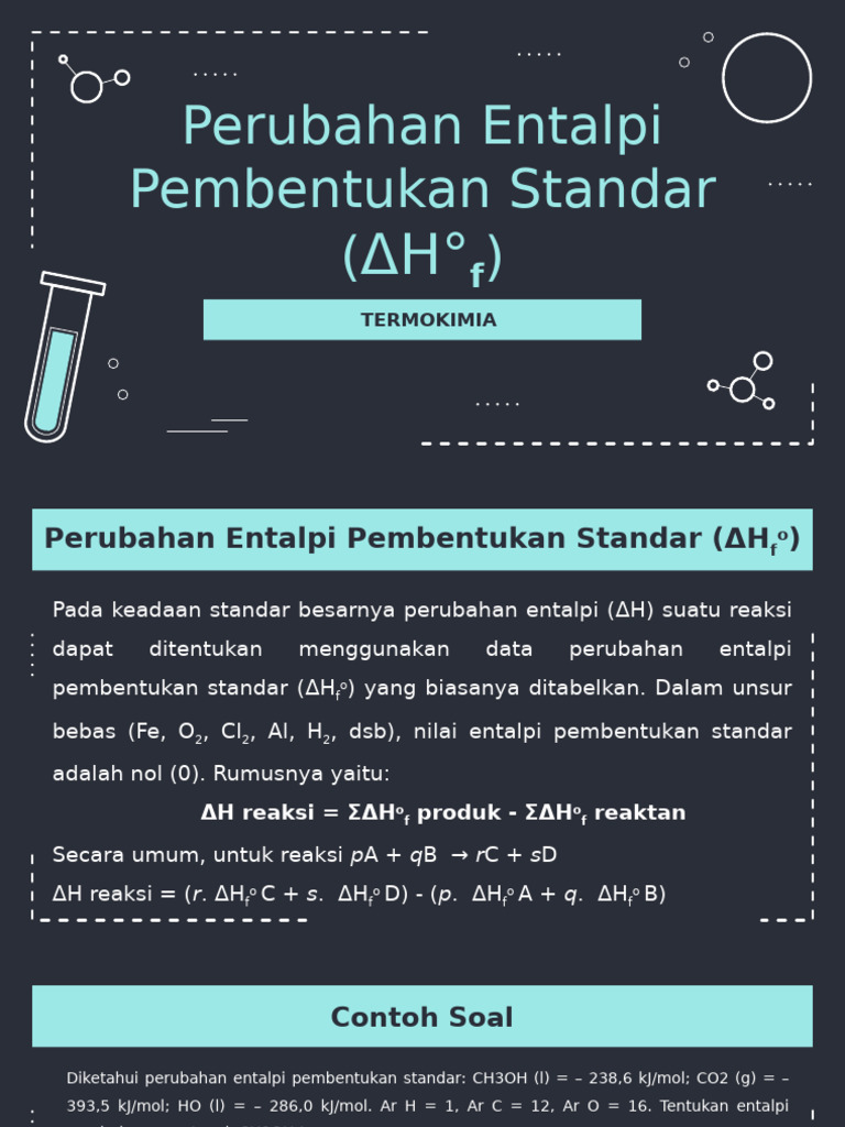 Perubahan Entalpi Pembentukan | PDF