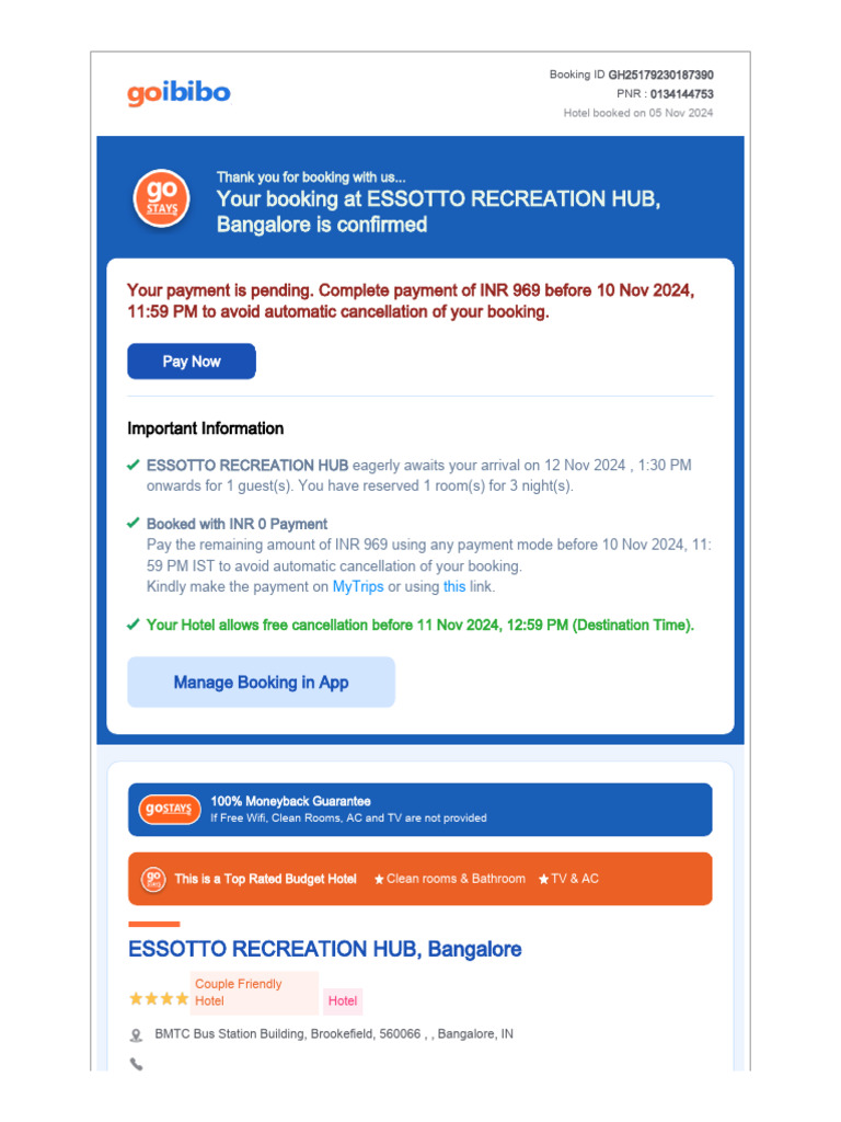 Booking Confirmation Voucher-7 | PDF | Fee | Hotel