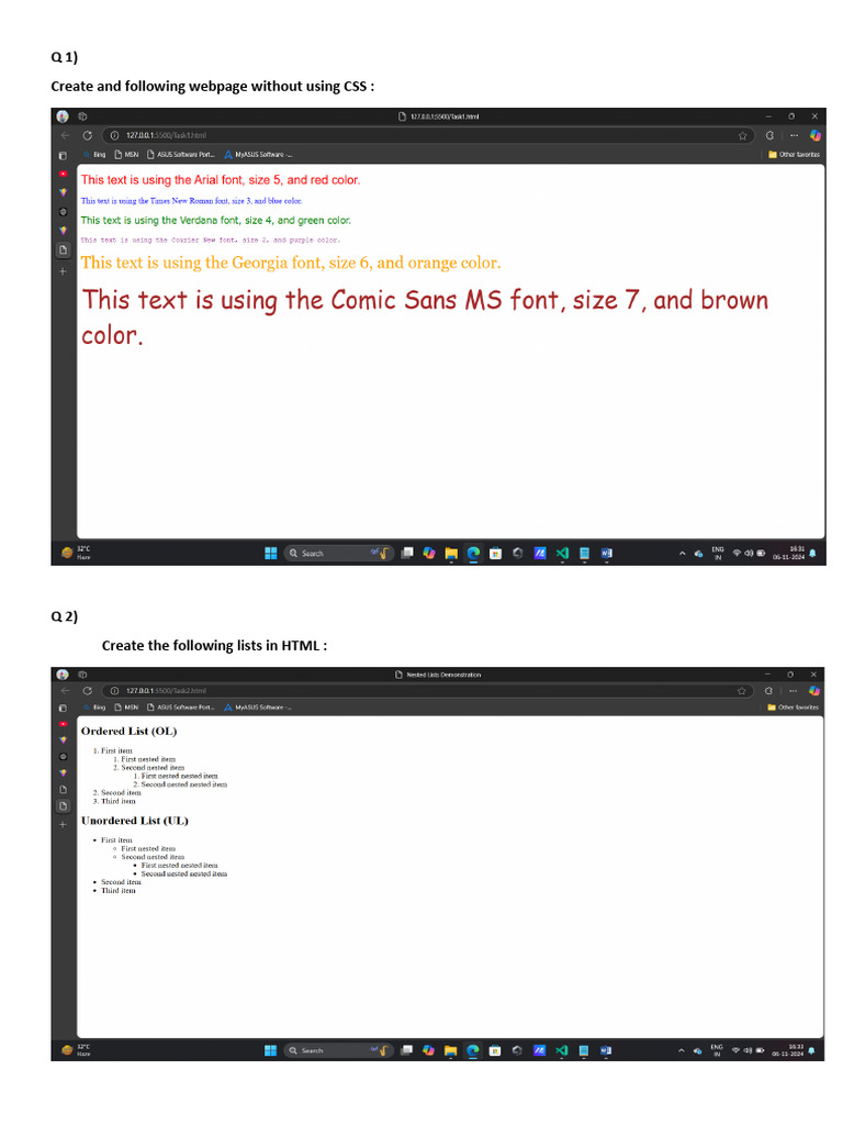 Batch 41 & .NET 28 HTML Exam | PDF
