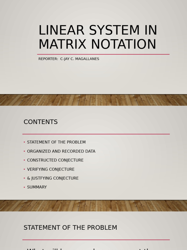 Linear System in Matrix Notation-g8-Aristotle | PDF | Computers