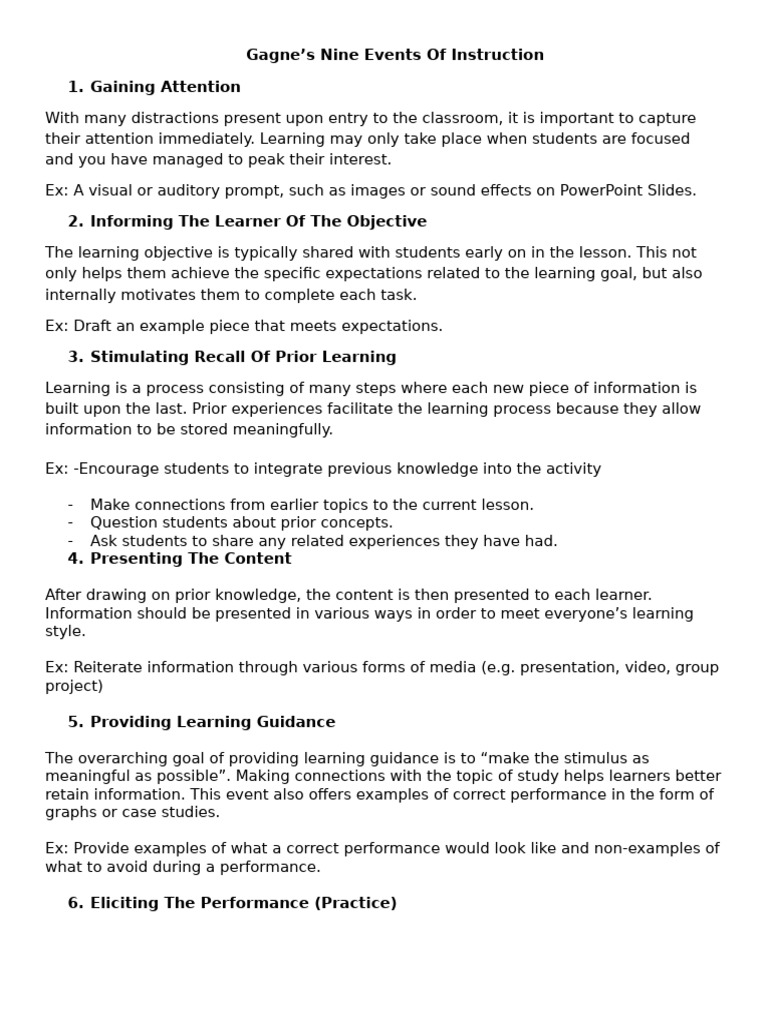 Robert Gagne and Learning Hierarchy | PDF | Learning | Educational ...