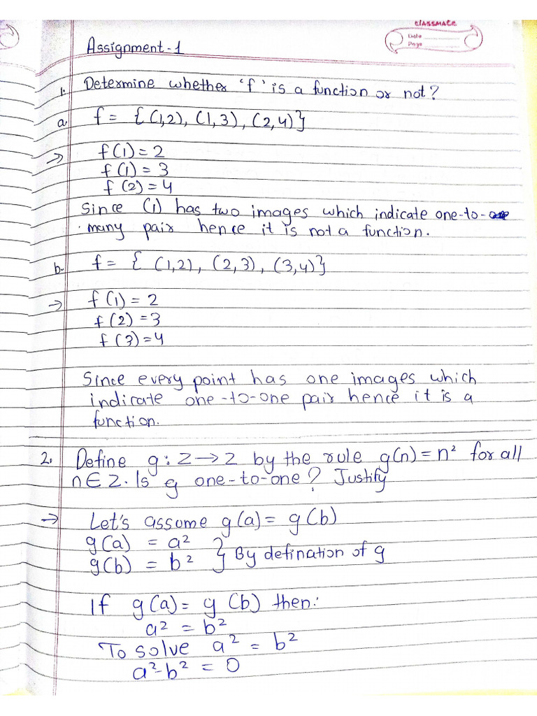 Discrete Mathematics Assignment 1 | PDF