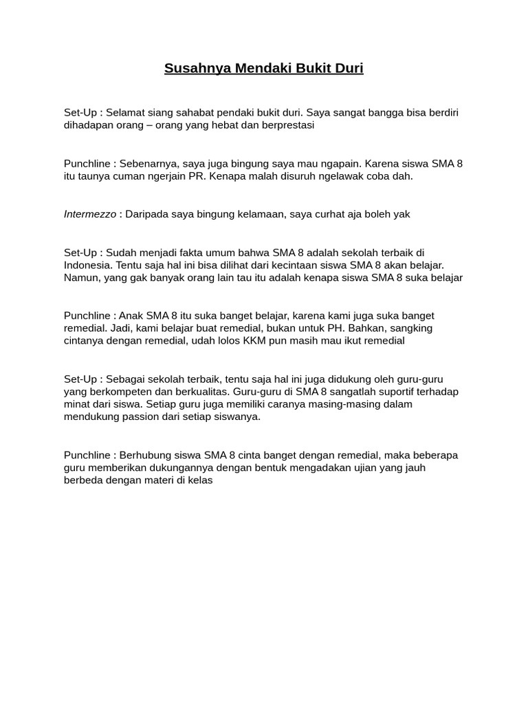 Susahnya Mendaki Bukit Duri | PDF | Karier & Perkembangan