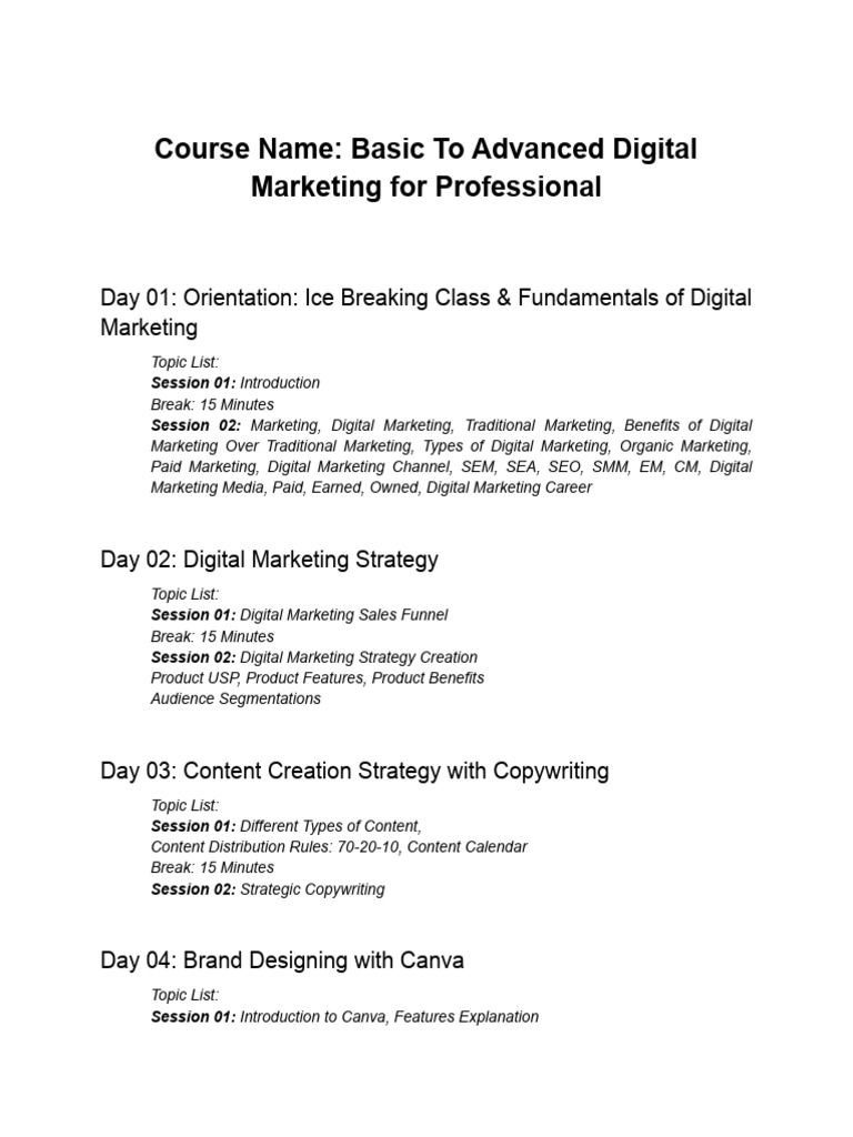 Comprehensive Digital Marketing Course | PDF | Search Engine ...