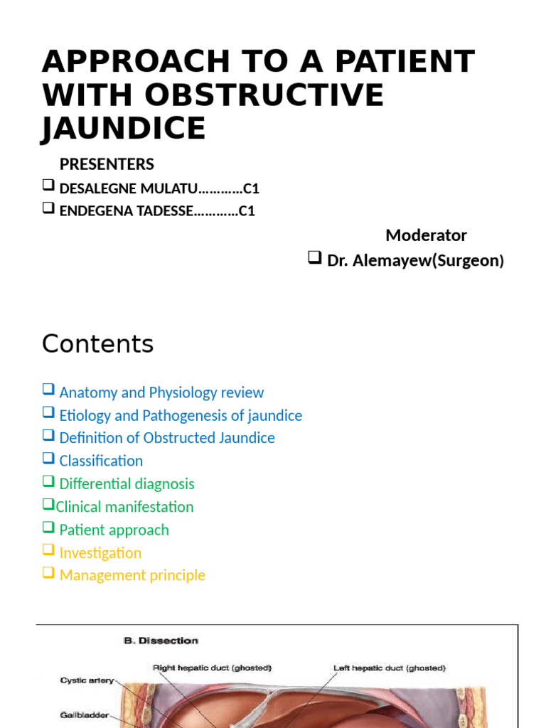 Obstructive Jaundice | PDF | Bile | Gallbladder