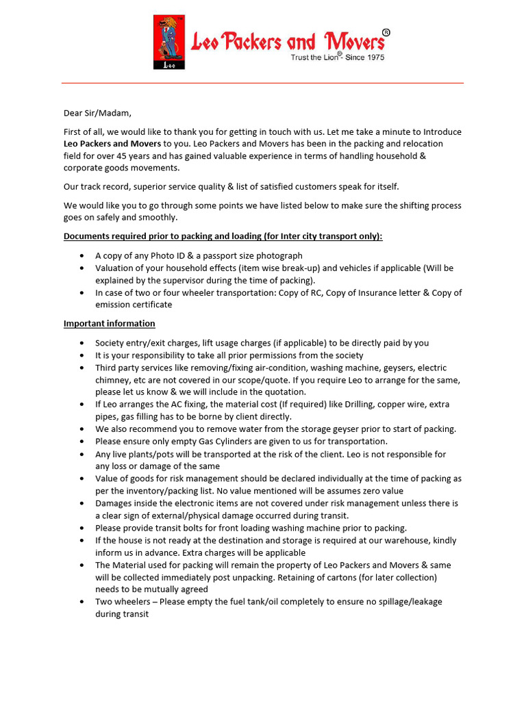 Additional Information General Leo | PDF