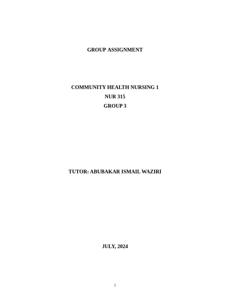 GROUP ASSIGNMENT | PDF | Maternal Health | Family Planning GROUP ASSIGNMENT | PDF | Maternal Health | Family Planning