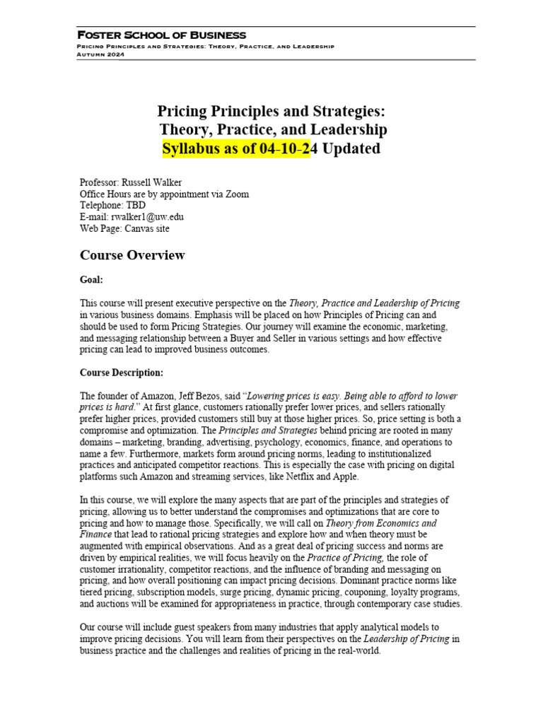Pricing Strategies for Business Leaders | PDF | Pricing | Artificial ...