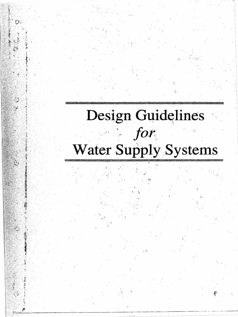 Mwa Design Guidelines For Water Supply System | PDF | Filtration | Water