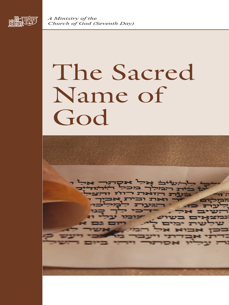 Understanding the Sacred Name of God | PDF | Tetragrammaton | God The ...