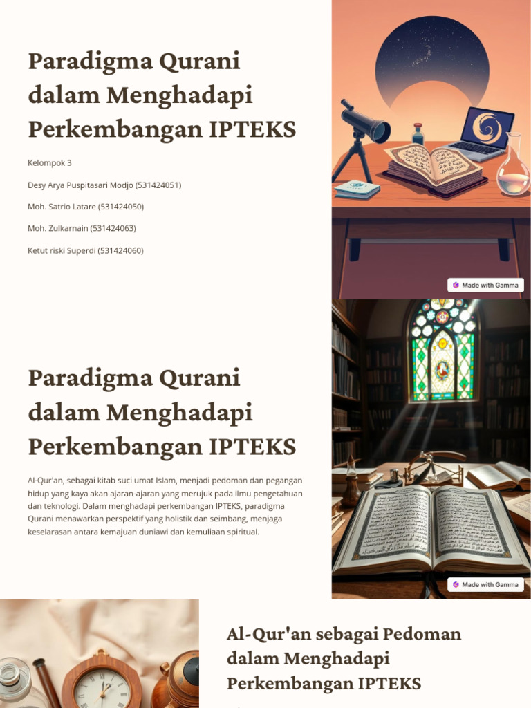 Paradigma Qurani Hadapi IPTEKS Modern | PDF