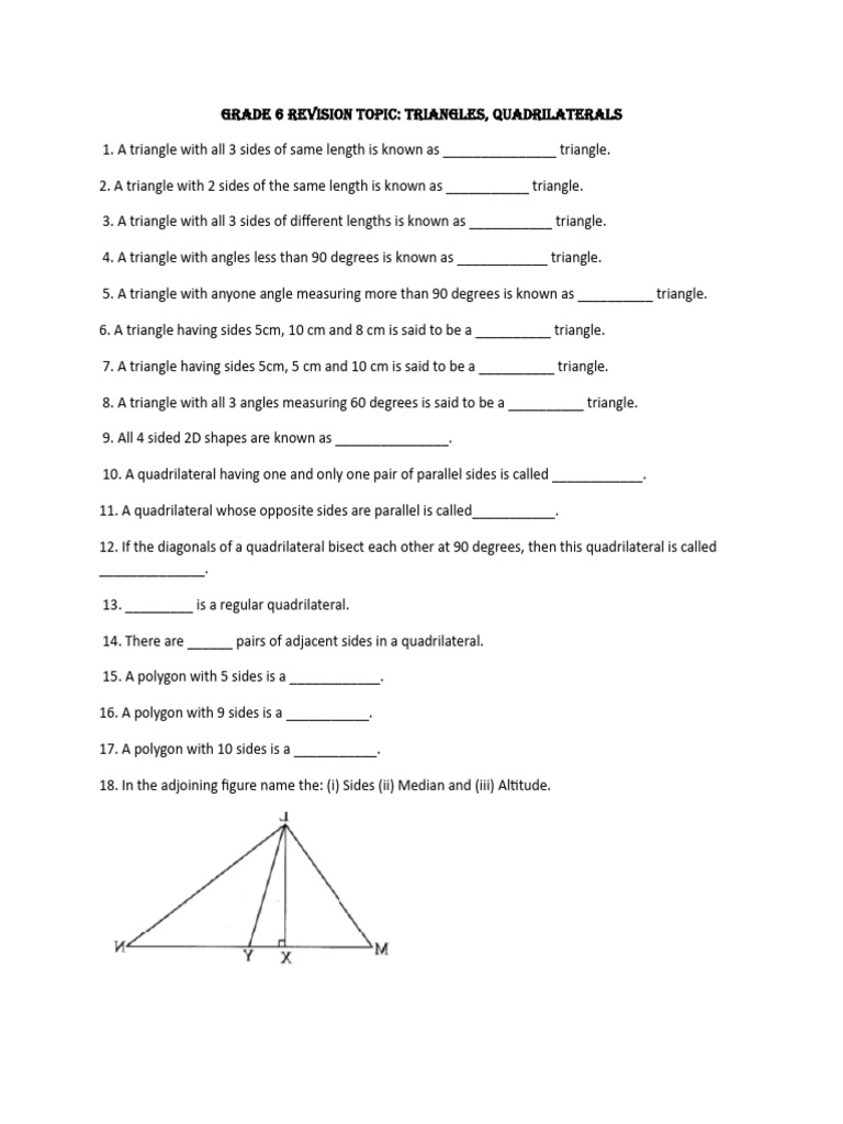 Unit 6 & 7-Triangles & Quadrilaterals | PDF | Teaching Methods & Materials