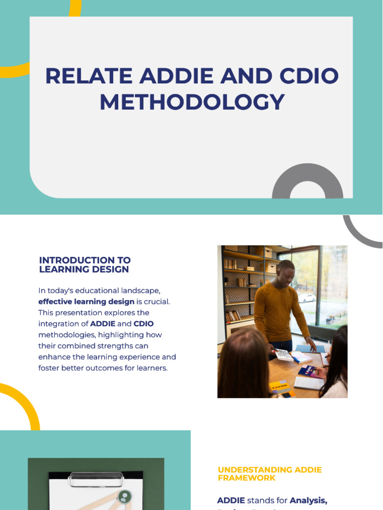 Relate ADDIE and CDIO Methodology | PDF